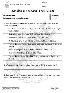 Androcles and the Lion – Read Think Learn