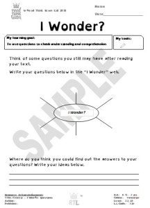 Generic – I Wonder Questioning – Read Think Learn