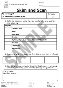 Generic – Skim and Scan – Read Think Learn