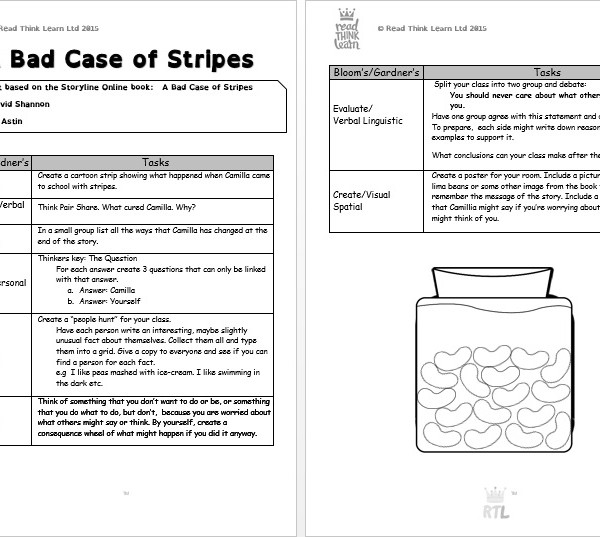 A Bad Case of Stripes – Read Think Learn