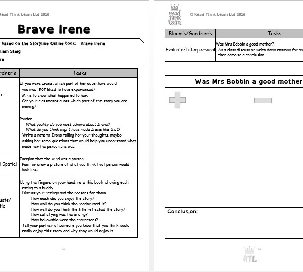Brave Irene – Read Think Learn