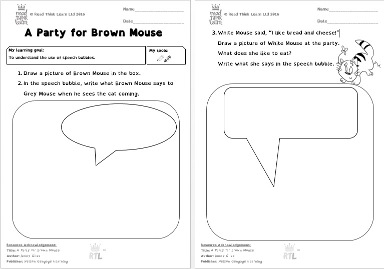 A Party for Brown Mouse – Read Think Learn
