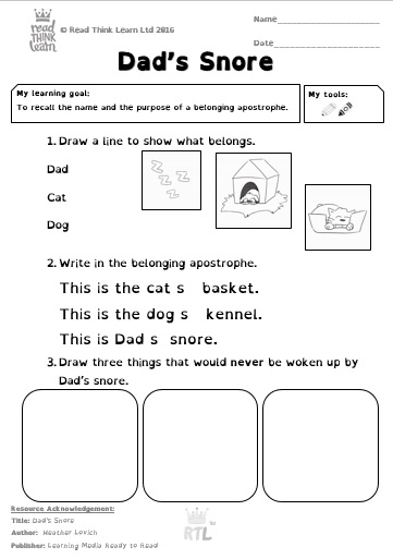 Dad’s Snore – Read Think Learn