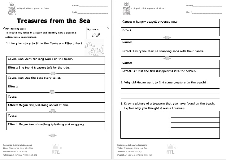 Treasures from the Sea – Read Think Learn