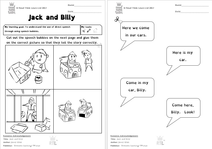 Jack and Billy – Read Think Learn