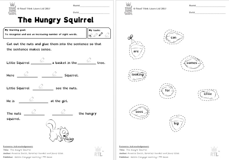 The Hungry Squirrel – Read Think Learn