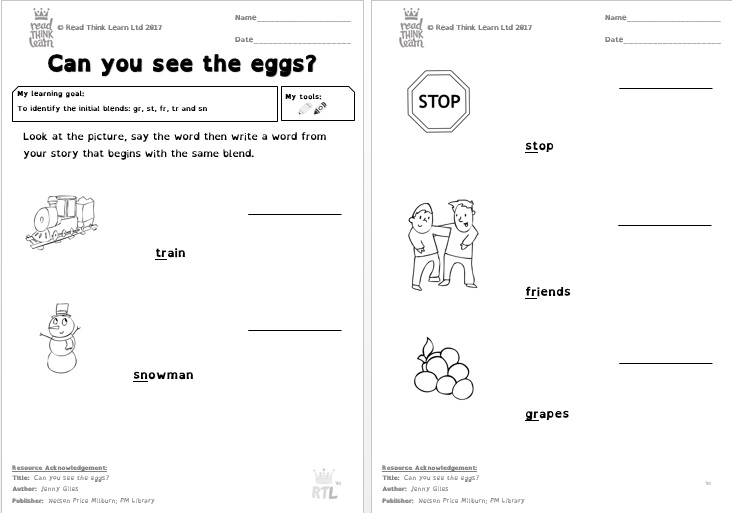Can you see the eggs? – Read Think Learn
