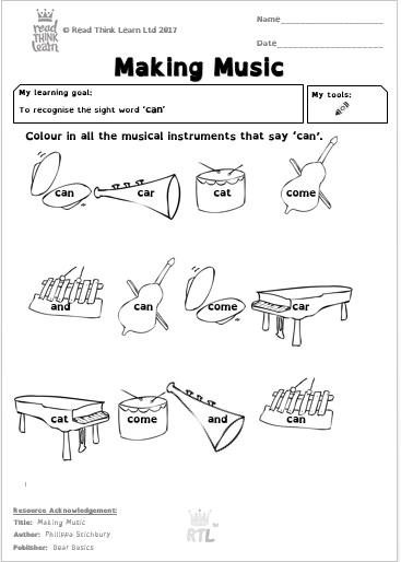Making Music – Read Think Learn
